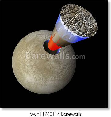 A schematic showing the layers of Europa by Ron Miller/Stocktrek Images ...