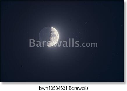 The 5-day-old waxing crescent moon near the Beehive star cluster by ...