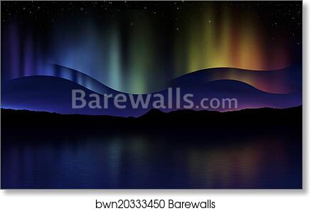 Abstract illustration of the Northern Lights by Vlad Gerasimov ...