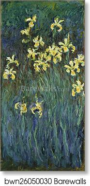 Yellow Irises by Claude Monet, Art Print | Barewalls Posters & Prints ...