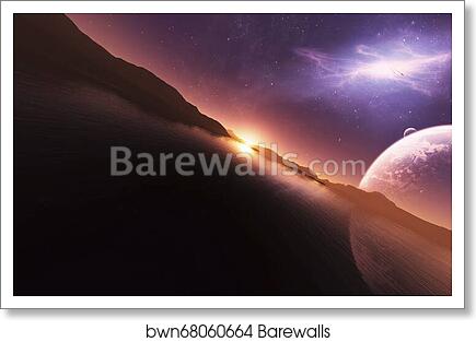 A rift opens in space above a planet by Justin Kelly/Stocktrek Images ...