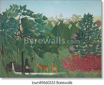 The Waterfall by Henri Rousseau, Art Print | Barewalls Posters & Prints ...