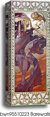 Evening Star by Alphonse Mucha, Canvas Print | Barewalls Posters ...
